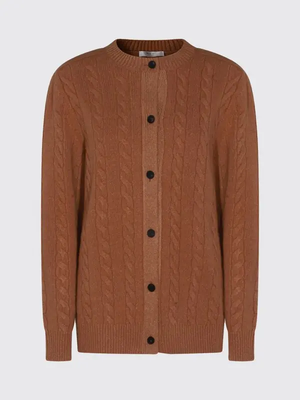 THE ROW Cable Knit Button-front Sweater - Brown