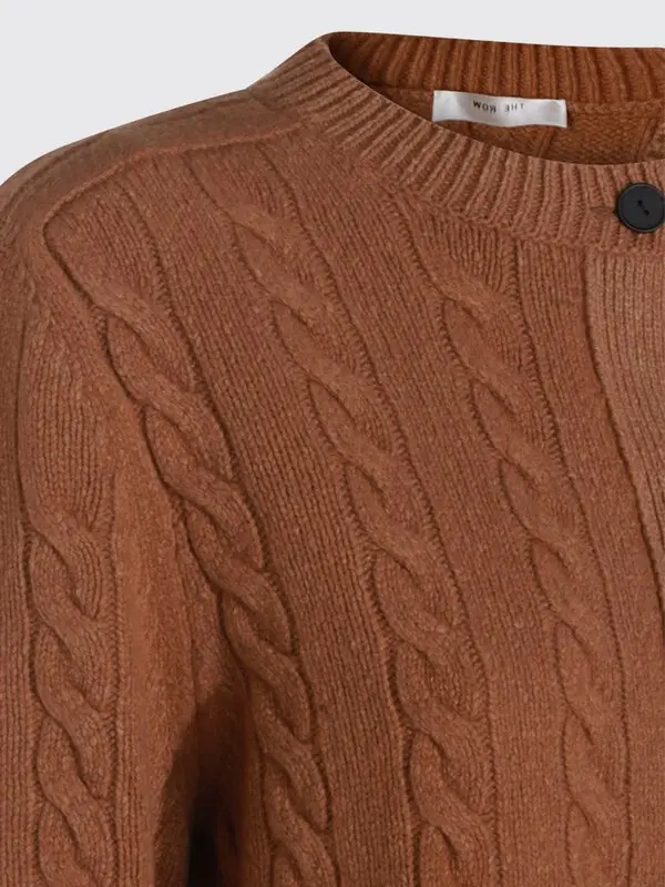 THE ROW Cable Knit Button-front Sweater