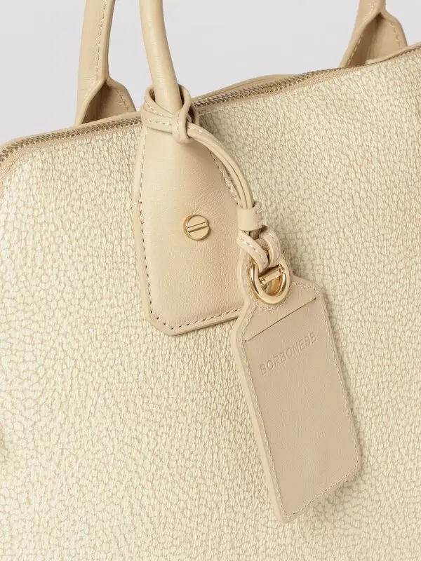 Borbonese Gemini Bag In Op Print Nylon - Sand