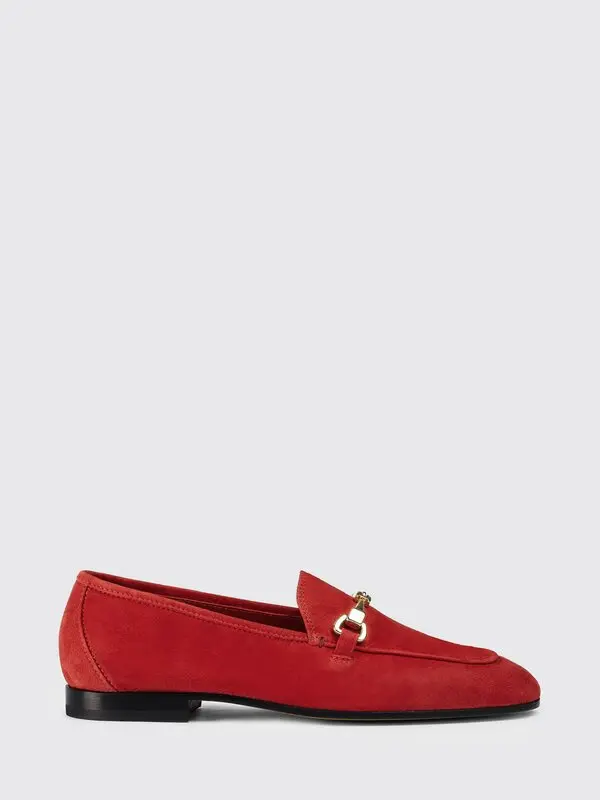 DOUCAL'S Suede Loafers With Horsebit Detail - Red