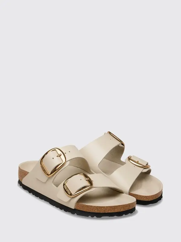 BIRKENSTOCK Arizona Big Buckle Leather Sandals - Nude