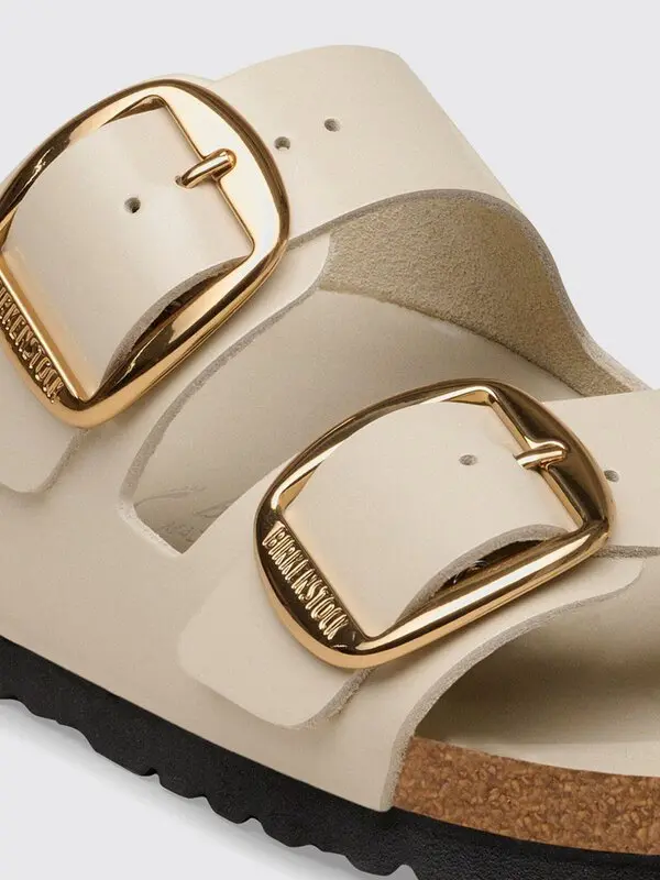 BIRKENSTOCK Arizona Big Buckle Leather Sandals - Nude