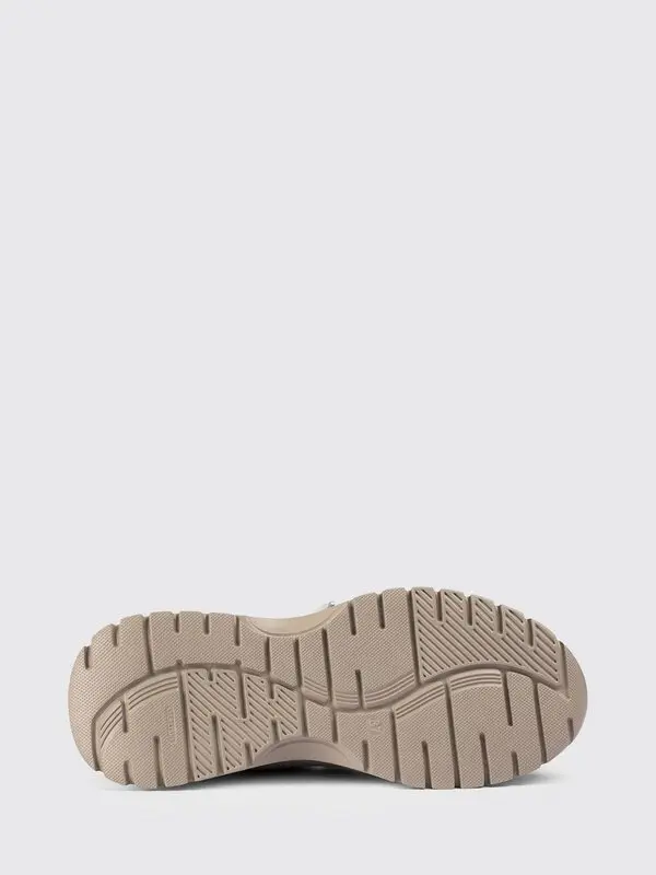 DOUCAL'S Perforated Leather And Crochet Knit Lace-up Sneakers - Ice