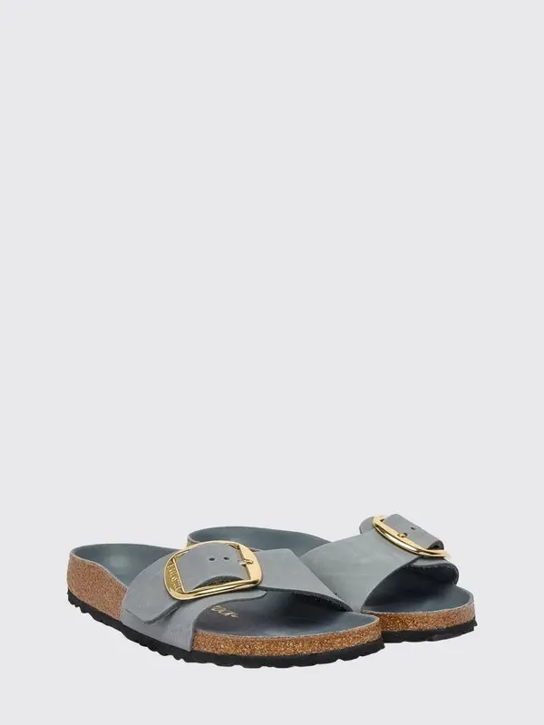BIRKENSTOCK Madrid Big Buckle Nubuck Sandals - Grey