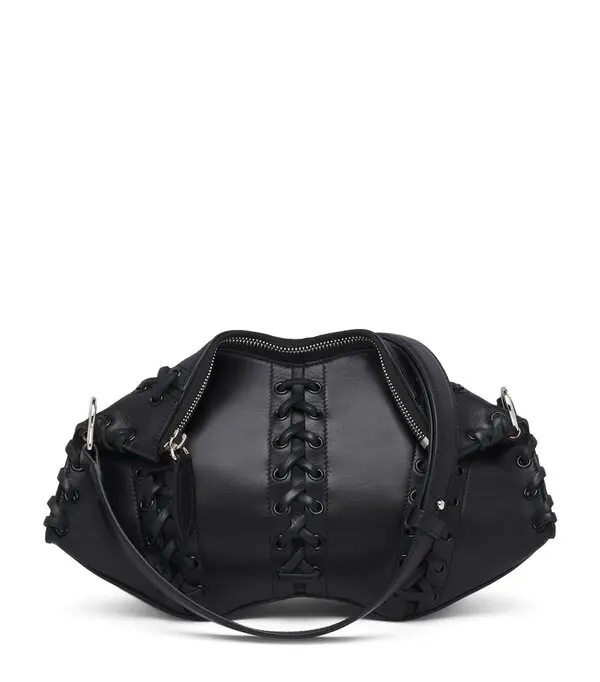Alexander McQueen Leather Manta Pouch - Black