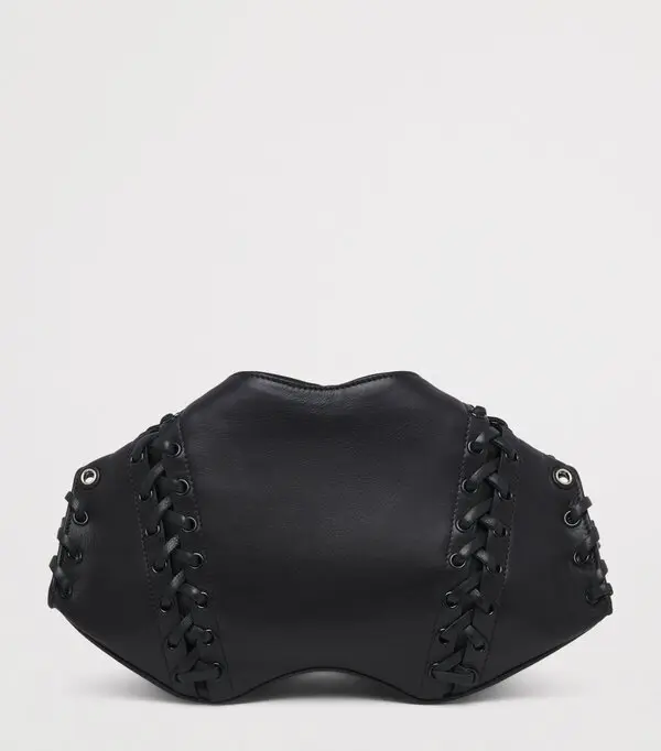 Alexander McQueen Leather Manta Pouch - Black
