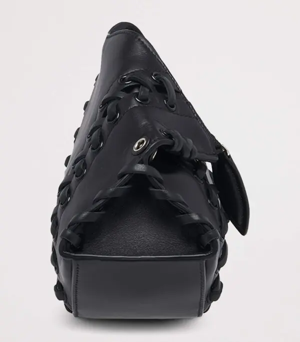 Alexander McQueen Leather Manta Pouch - Black