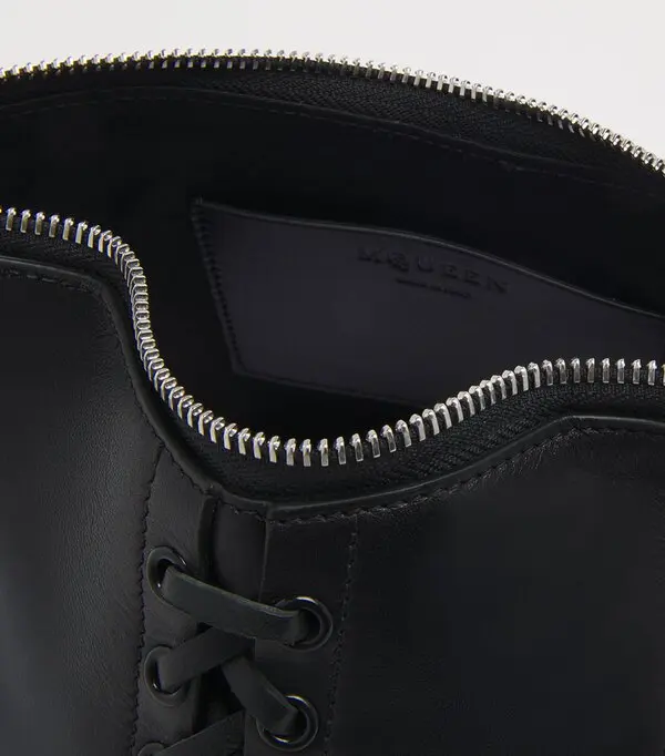 Alexander McQueen Leather Manta Pouch - Black