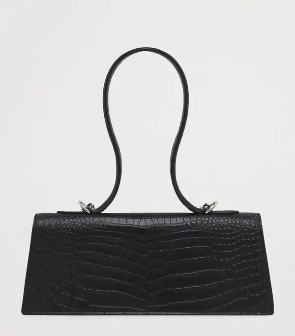 Alexander McQueen Croc-effect Top-handle Bag - Black