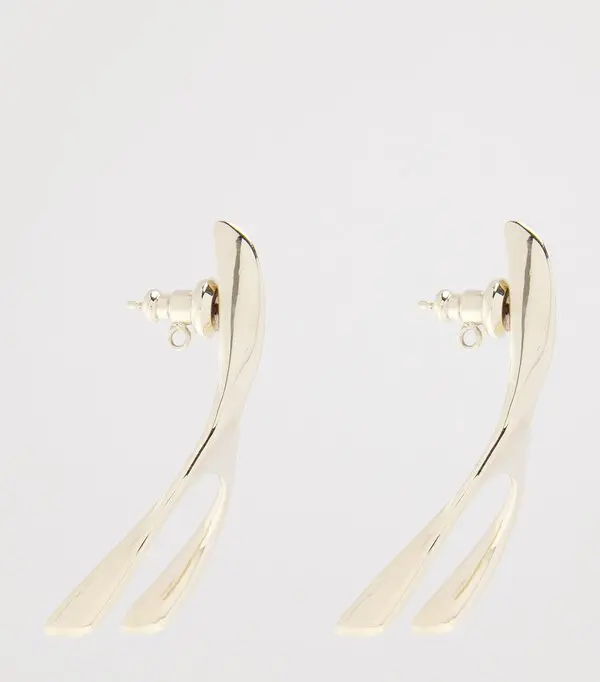 Alexander McQueen Embellished Wishbone Earrings