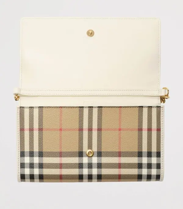 Burberry Check Chain Wallet - Neutral