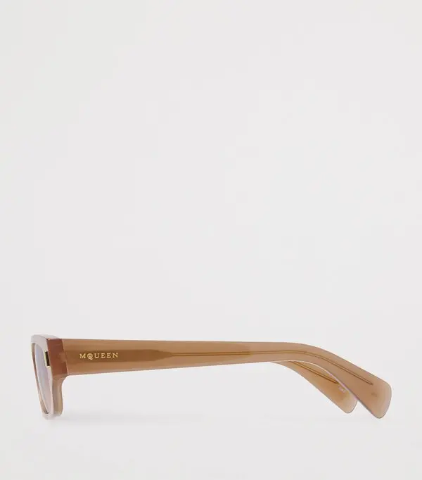 Alexander McQueen T-bar Rivet Panthos Sunglasses - Brown