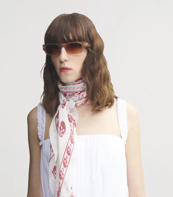 Alexander McQueen T-bar Rivet Panthos Sunglasses - Brown