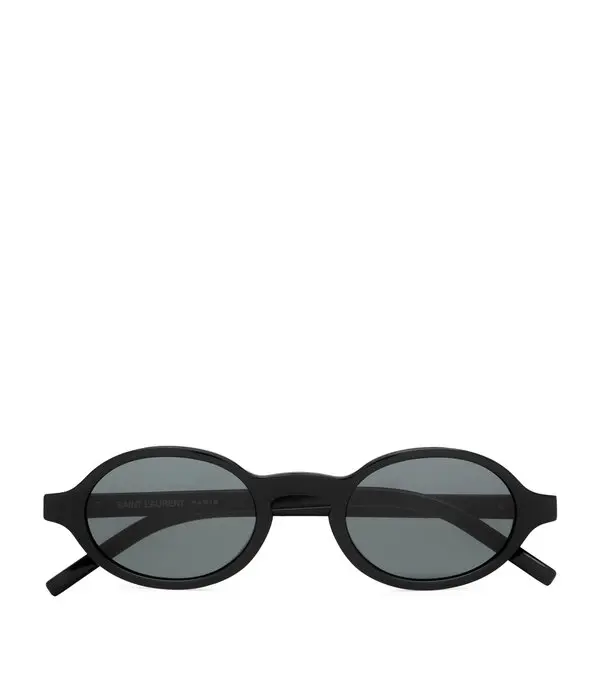 Saint Laurent Acetate Sl M161 Oval Sunglasses - Black
