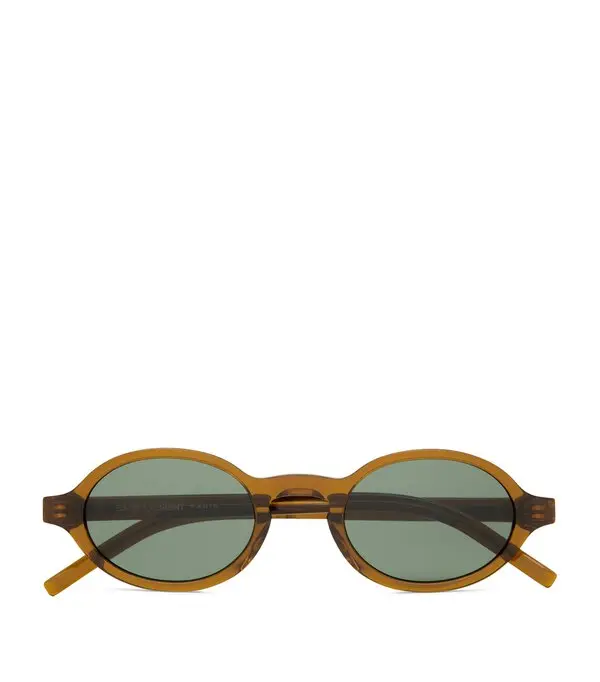 Saint Laurent Acetate Sl M161 Oval Sunglasses - Brown