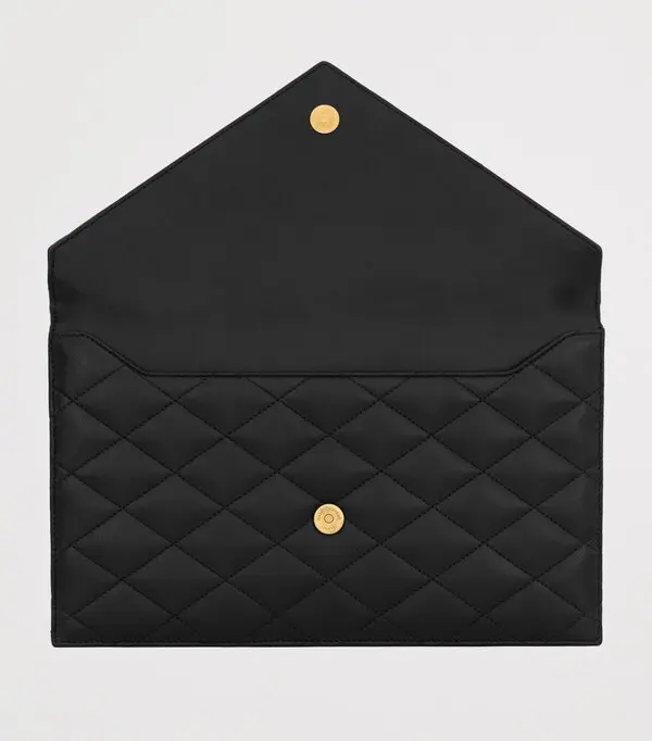 Saint Laurent Quilted Paris Pouch - Black