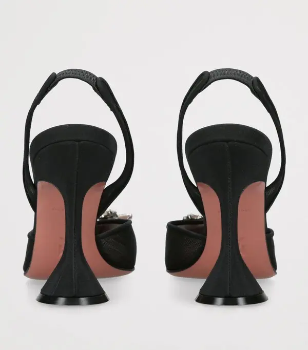 Amina Muaddi Mesh Begum Slingback Pumps 95