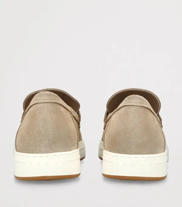 Hogan Suede H-tv Loafers - Beige