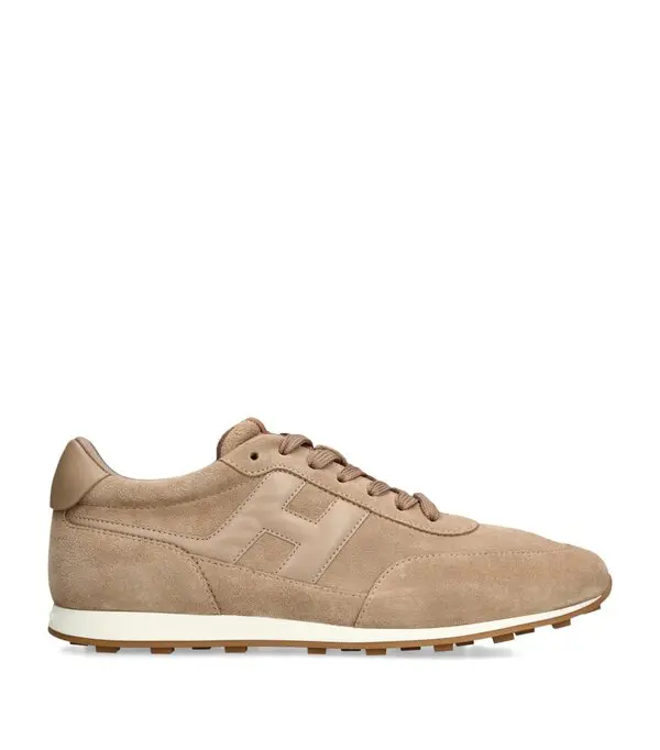 Hogan Suede Athletic Sneakers - Beige