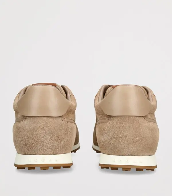 Hogan Suede Athletic Sneakers - Beige