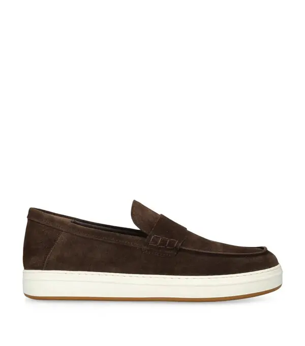 Hogan Suede H-tv Loafers - Brown