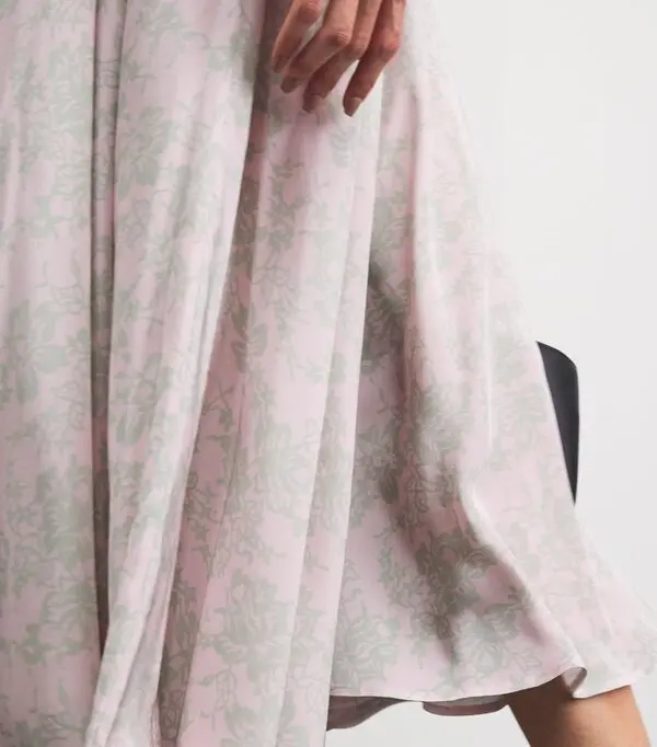 Bite Studios Silk Floral Miren Midi Skirt