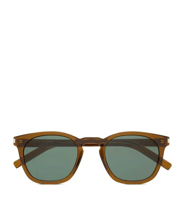 Saint Laurent Acetate Round Sunglasses - Brown