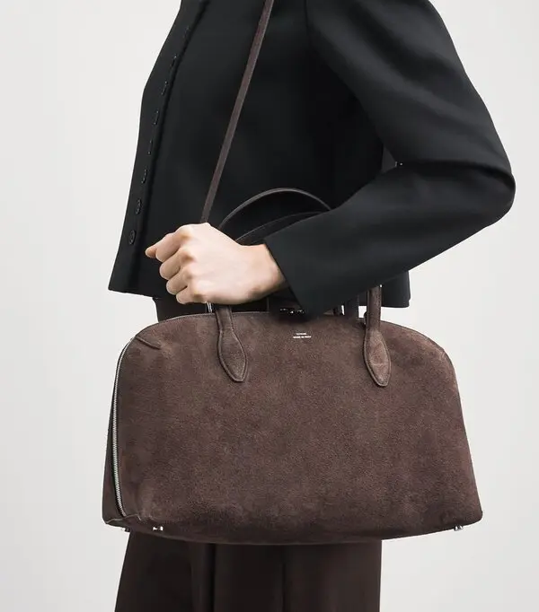 TOTEME Day Medium Suede Shoulder Bag