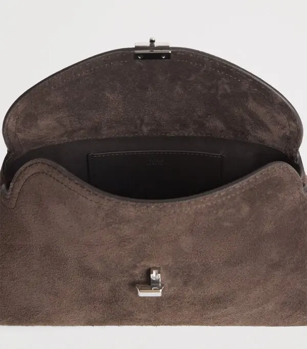 TOTEME Suede T-lock Clutch Bag