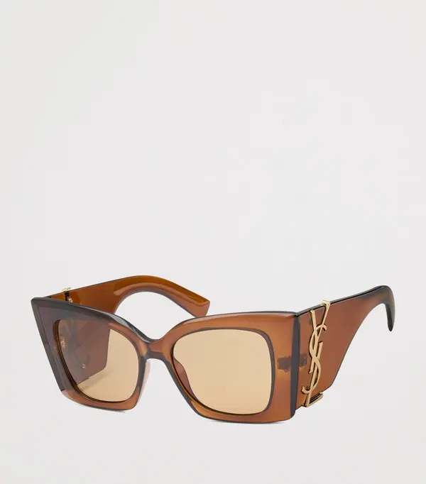 Saint Laurent Cassandre M119 Cat-eye Sunglasses - Brown