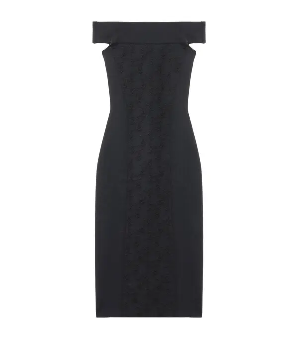Alexander McQueen Stretch-jacquard Midi Dress