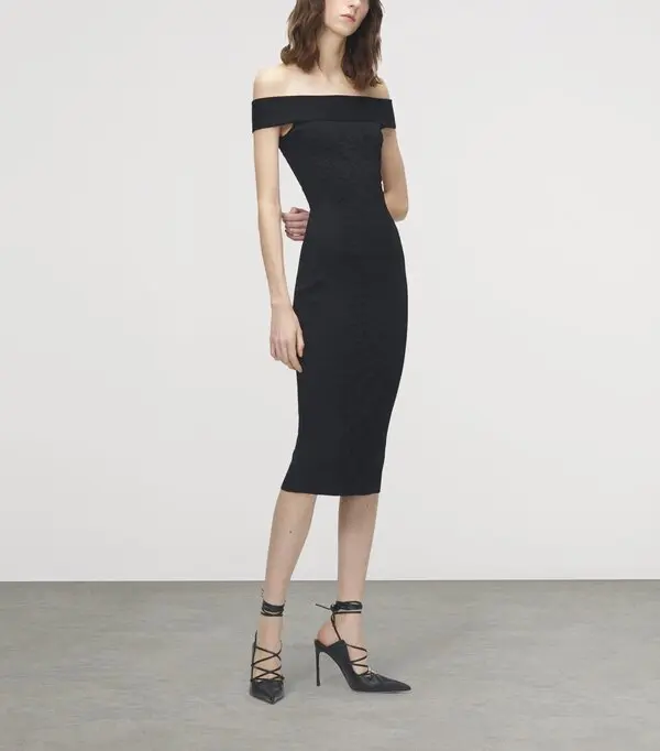 Alexander McQueen Stretch-jacquard Midi Dress