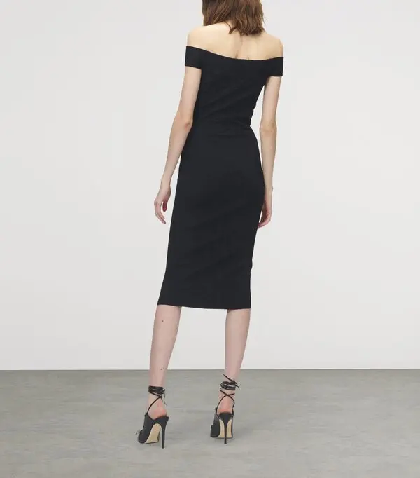 Alexander McQueen Stretch-jacquard Midi Dress