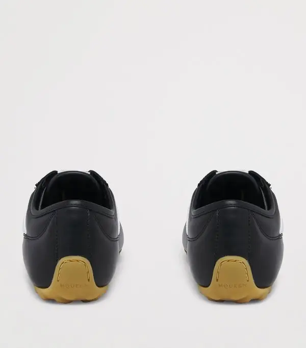 Alexander McQueen Leather Boxe Sneakers - Black