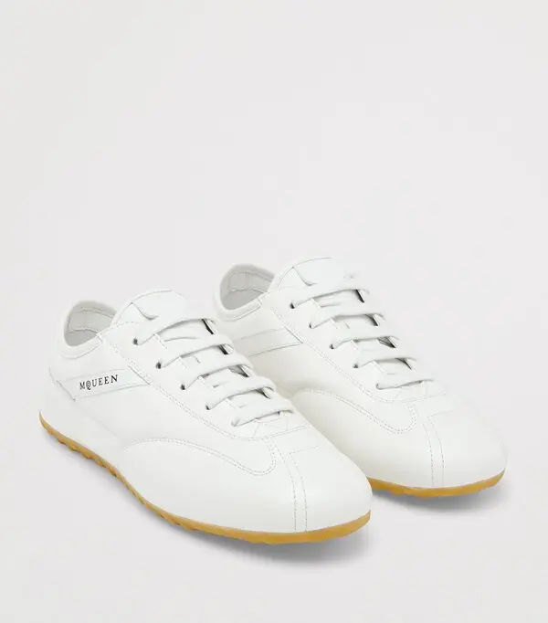Alexander McQueen Calfskin Boxe Sneakers - Nude
