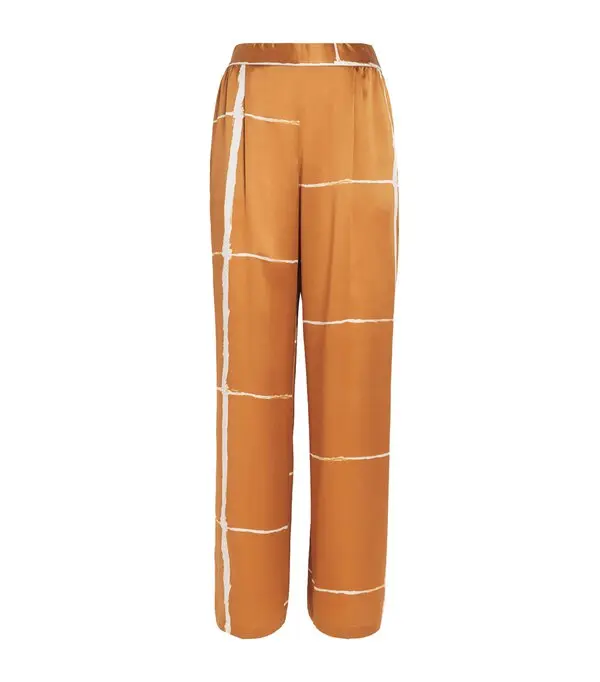 Kiton Silk Printed Trousers