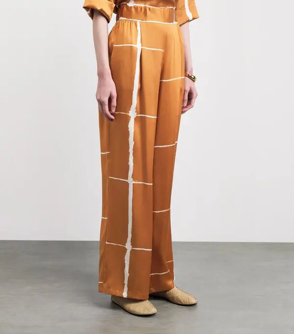 Kiton Silk Printed Trousers