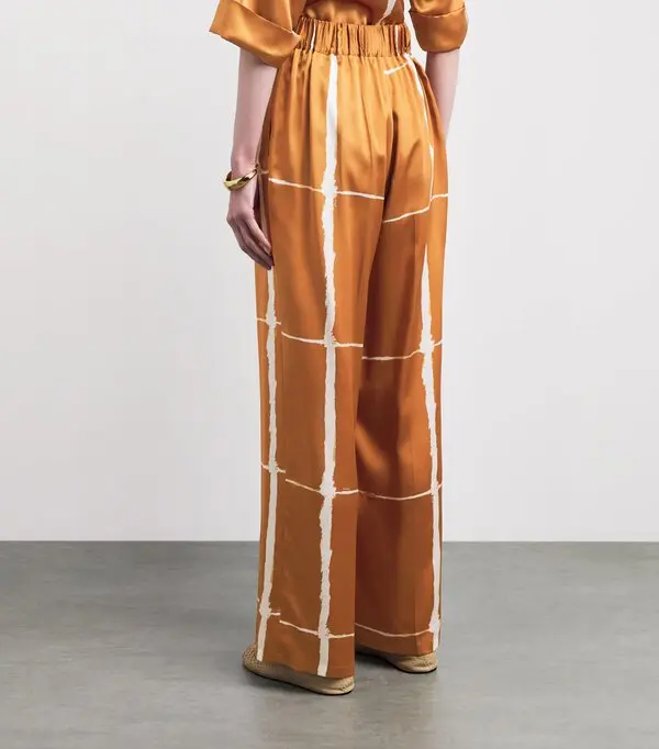 Kiton Silk Printed Trousers