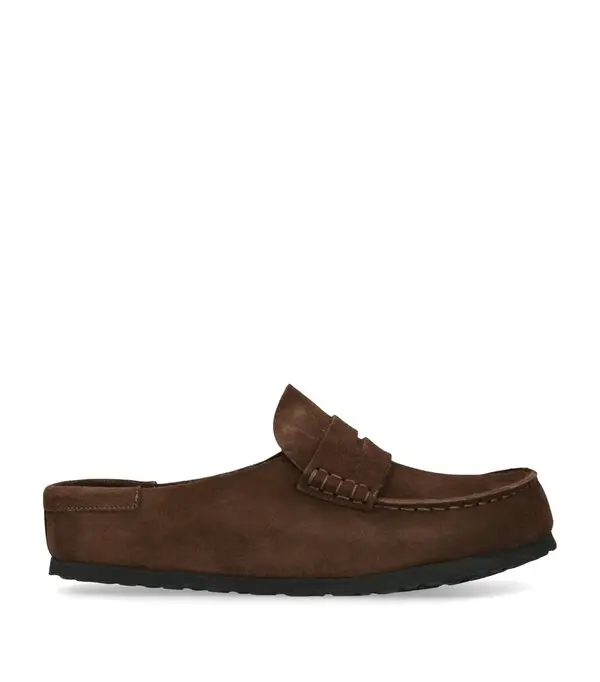 BIRKENSTOCK Suede Naples Wrapped Clogs - Brown