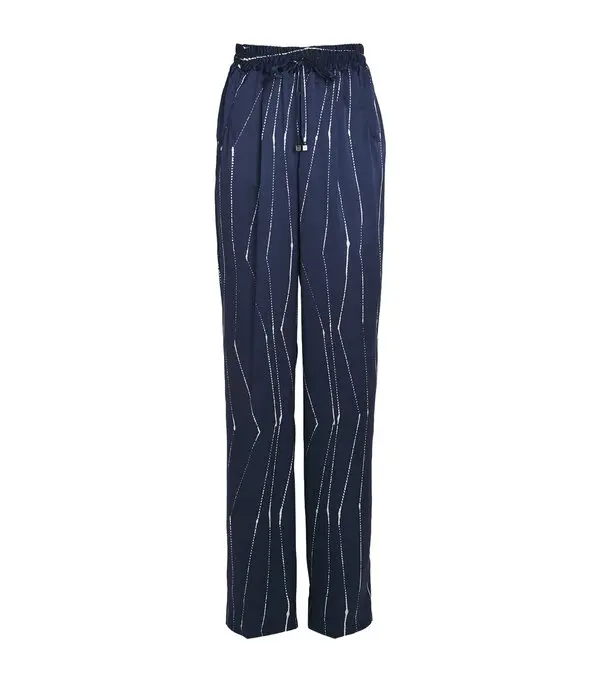 Kiton Silk Wide-leg Trousers