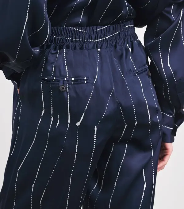 Kiton Silk Wide-leg Trousers