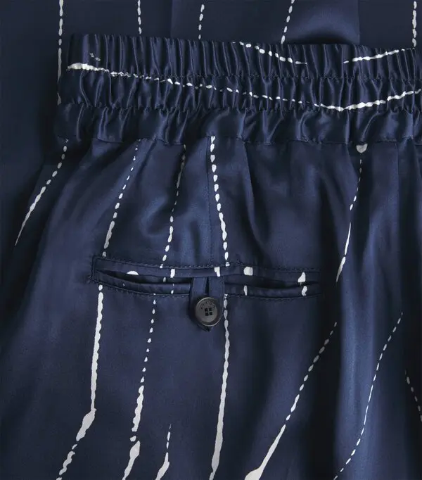 Kiton Silk Wide-leg Trousers