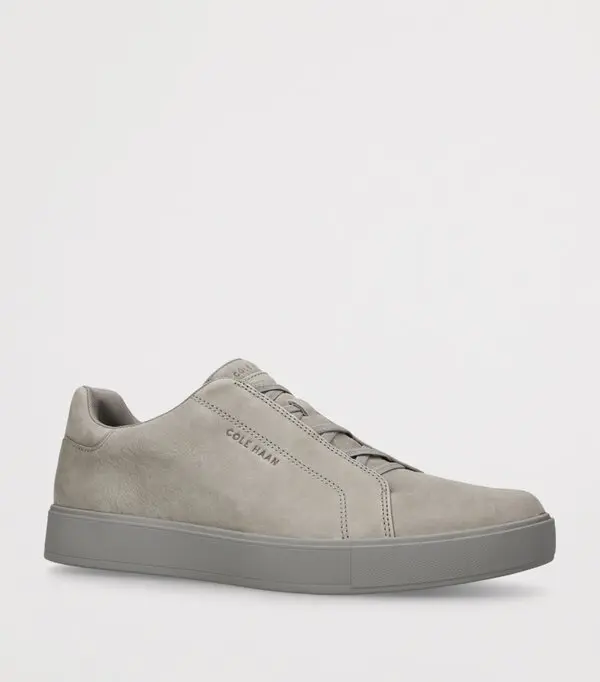 Cole Haan Grandprø Luxe Leather Slip-on Sneakers - Grey