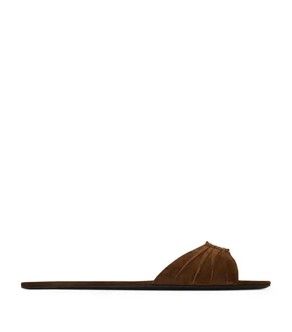 Saint Laurent Leather Babylone Sandals - Brown
