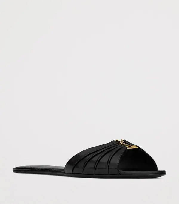 Saint Laurent Leather Babylone Sandals - Black