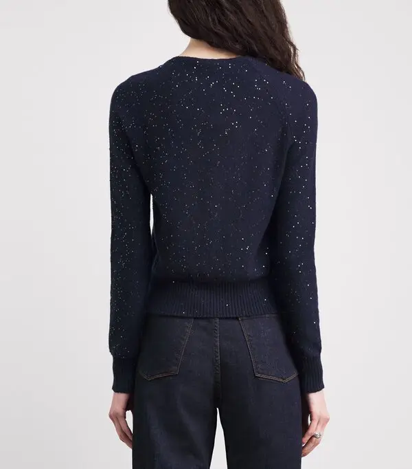 Kiton Cashmere Sequin Embellished Sweater