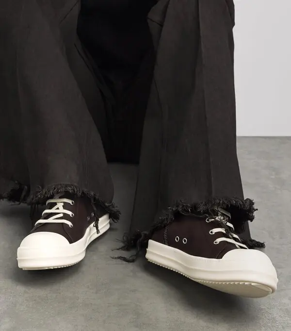 Rick Owens Leather High-top Sneakers - Brown