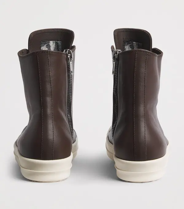 Rick Owens Leather High-top Sneakers