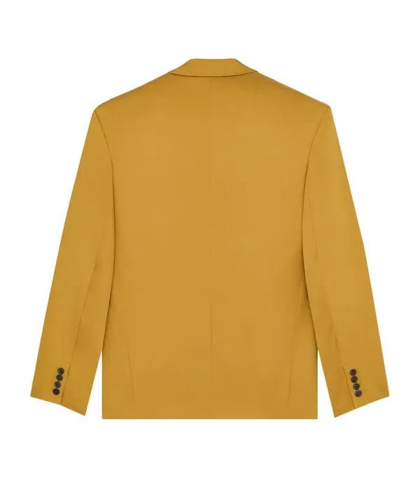 Saint Laurent Silk Double-breasted Blazer - Brown