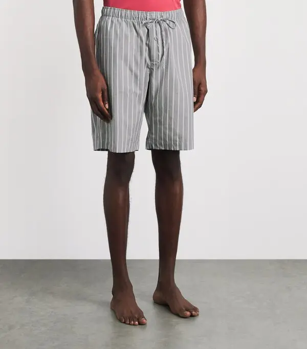 Hanro Cotton Night & Day Lounge Shorts - Blue